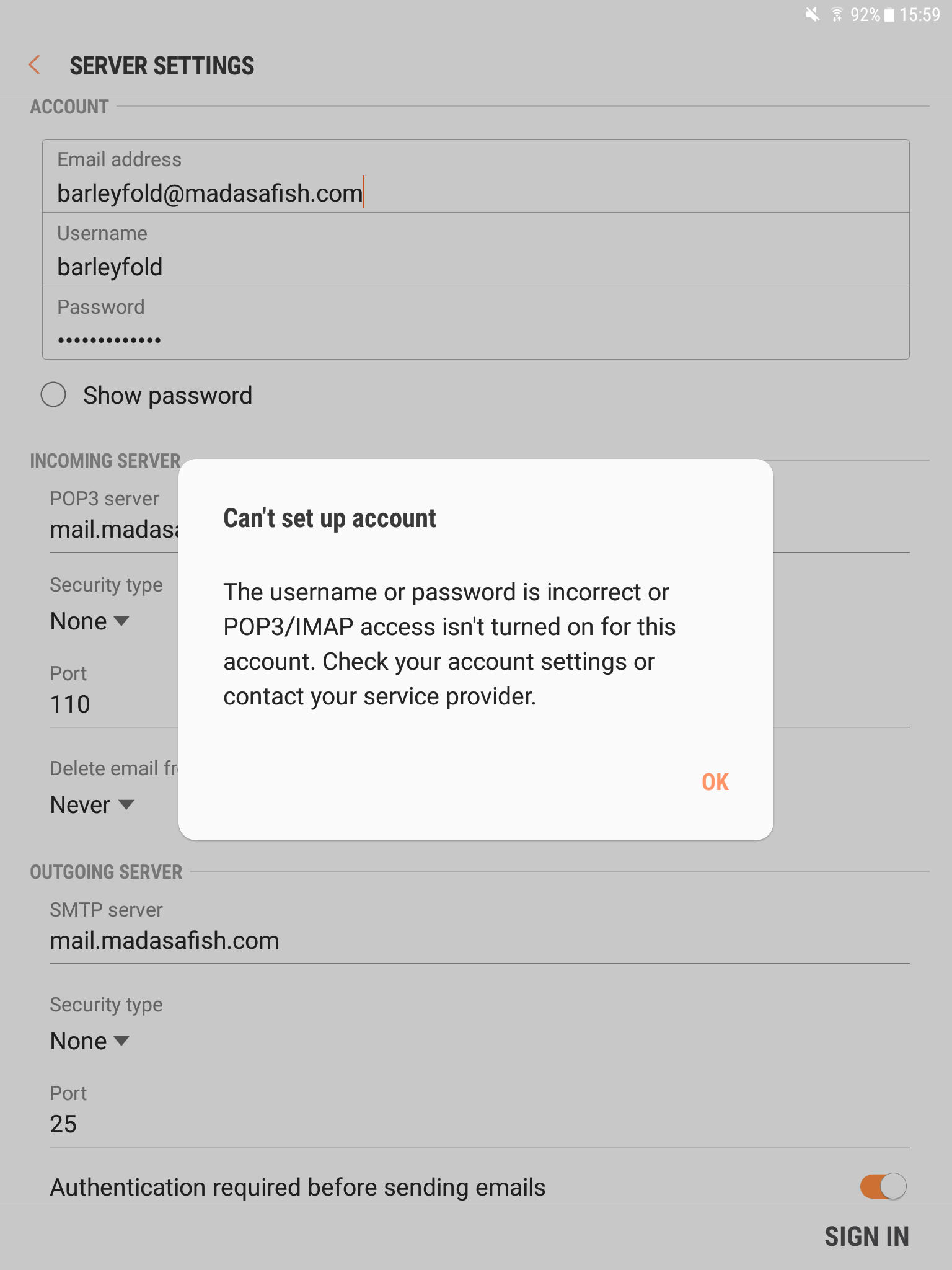 Madasafish e mail set up - Plusnet Community