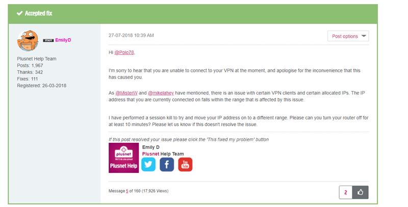 Plusnet Firewall issue - Plusnet Community