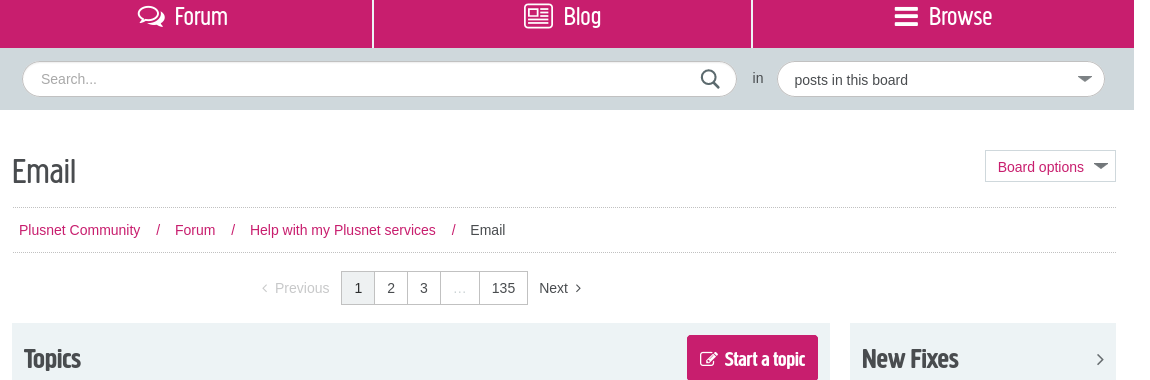 Fixed: webmail problem - Plusnet Community