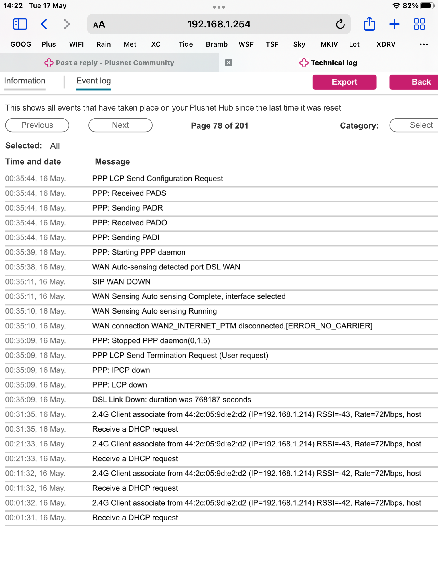 Slower sync speed Hub 1 vs Hub 2 - Page 3 - Plusnet Community