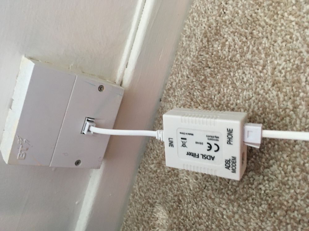 Fixed: Moving modem to different telephone socket - Plusnet Community