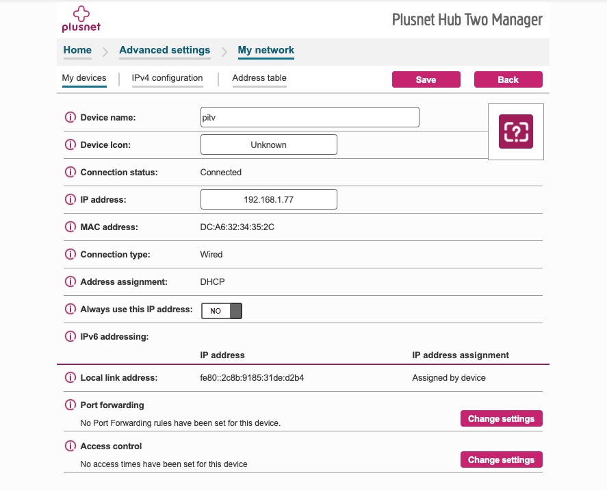 Fixed: Hub Two name resolution unexplained response - Plusnet Community