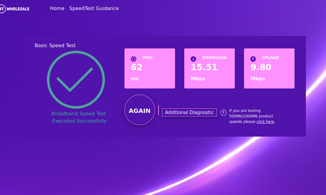 Fixed: BT Speed Test - Plusnet Community