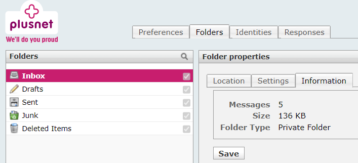 How can I find out the size of my inbox in webmail... - Plusnet Community
