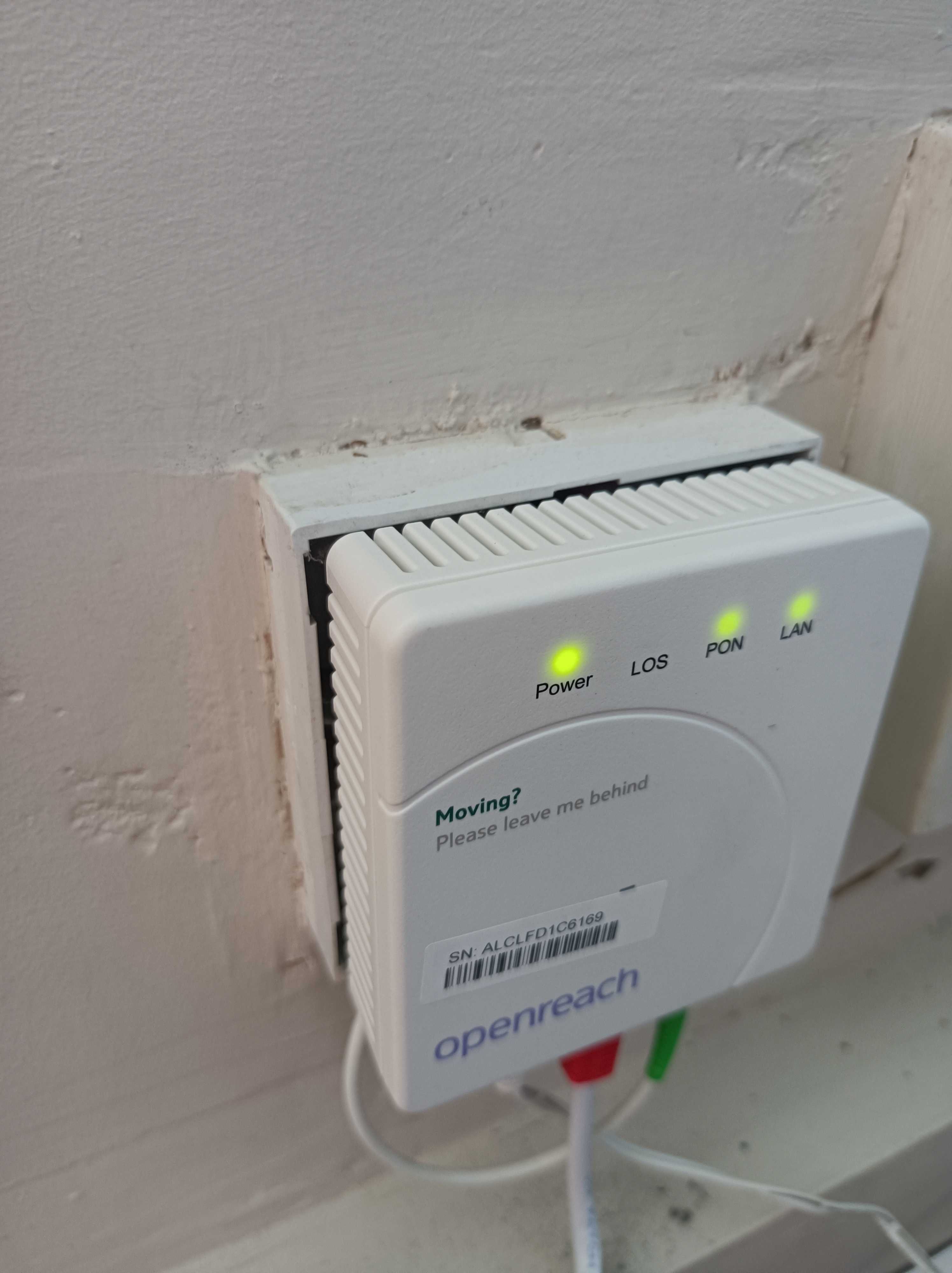 Fixed: Odd full fibre box fitting - Plusnet Community