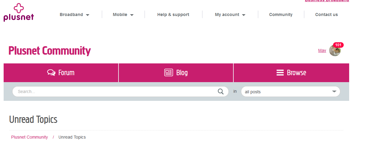 101 notifications - Plusnet Community