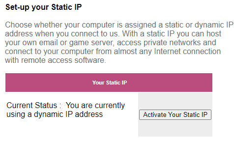 Another new signup who can't enable static IP - Plusnet Community