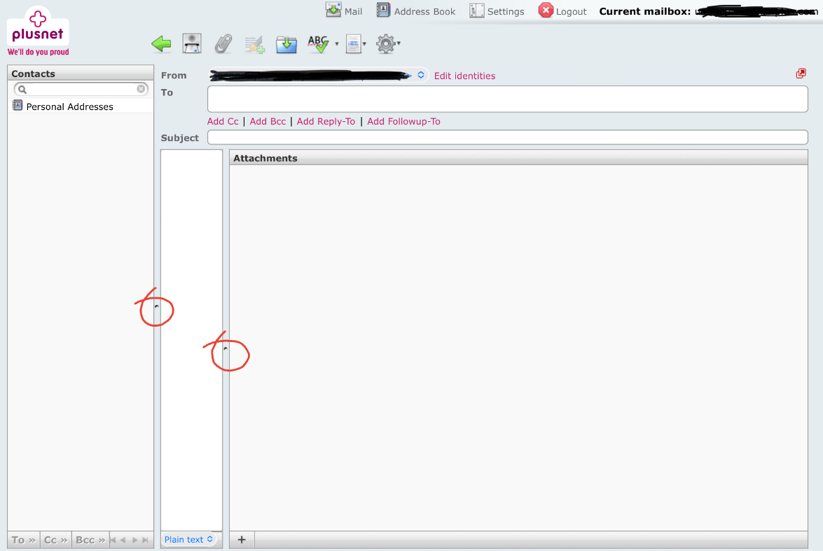 iPad layout webmail - Plusnet Community