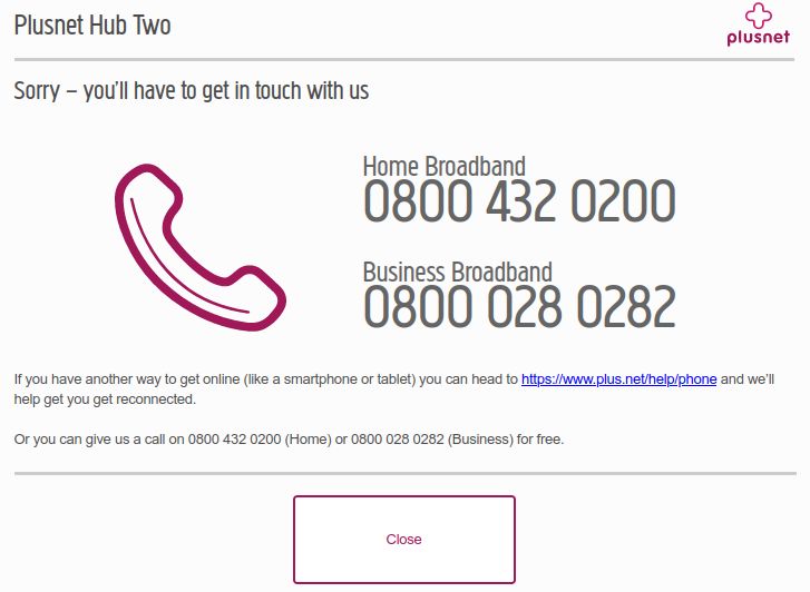 Fixed: No broadband connection - Plusnet Community