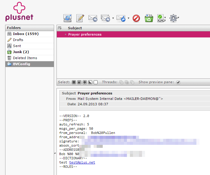 Madasafish to Plusnet Webmail - Plusnet Community