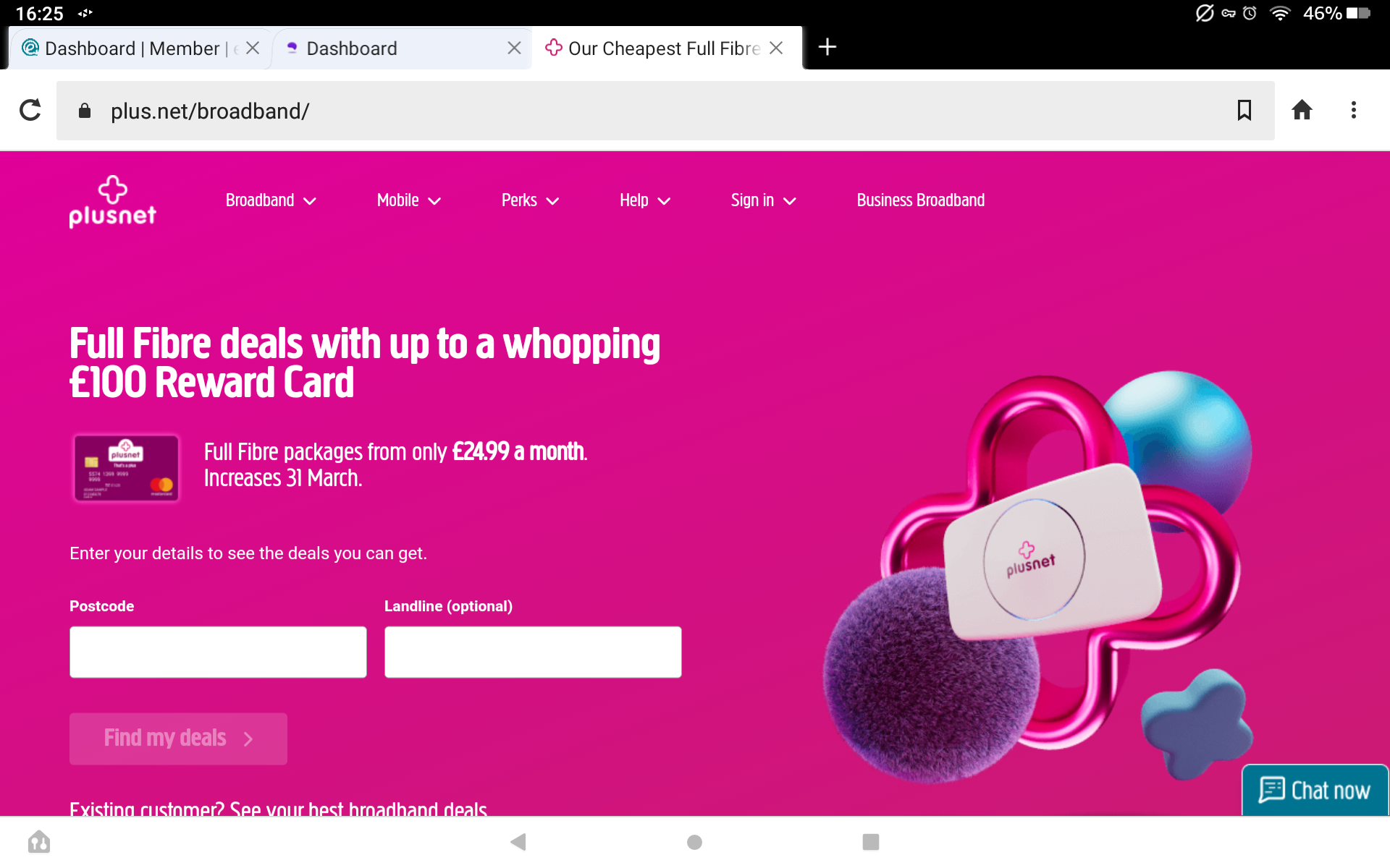 Reward card - Plusnet Community