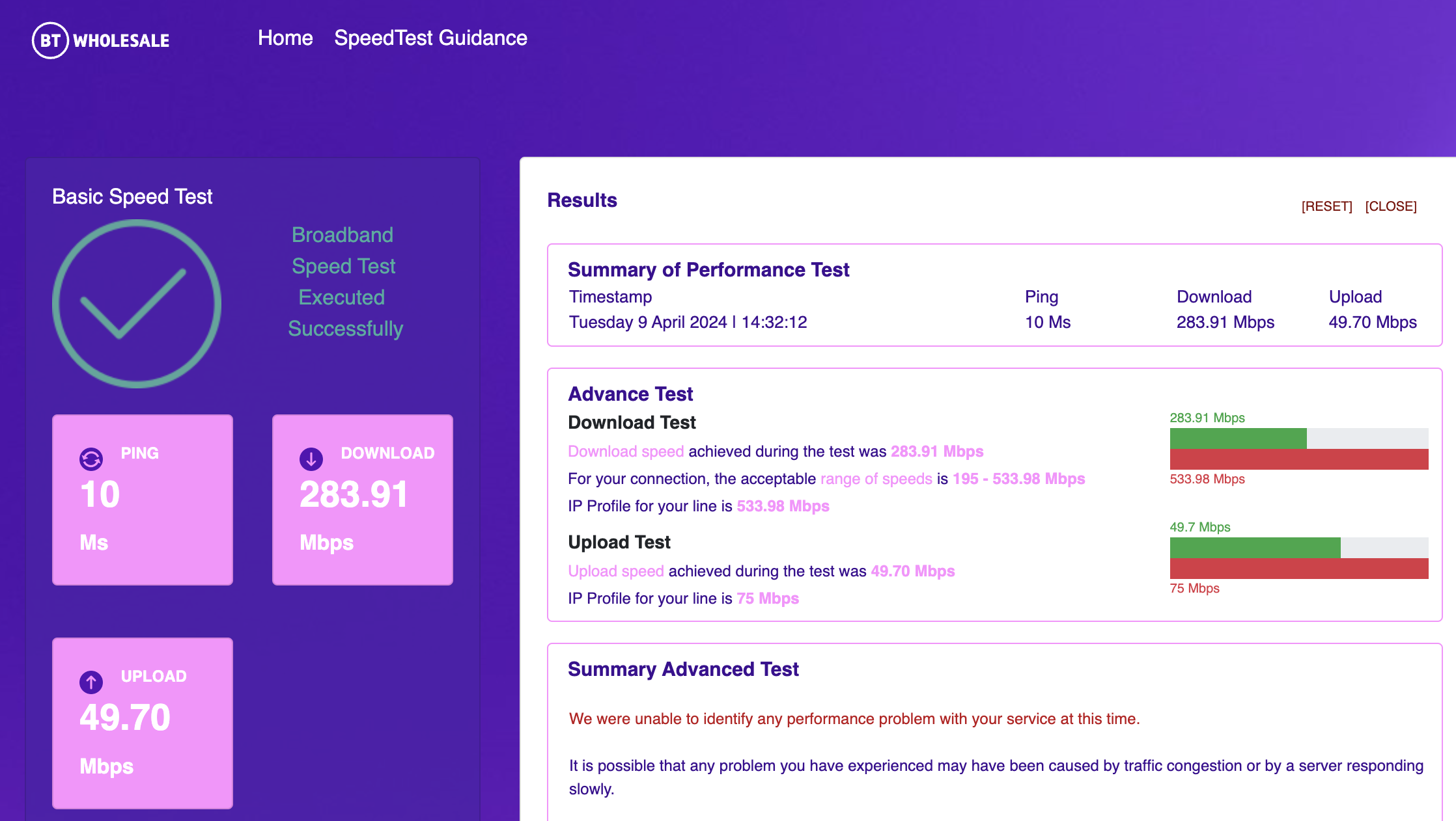 Fixed: Why is the 500mbps FTTP tariff always giving me 30... - Plusnet Community