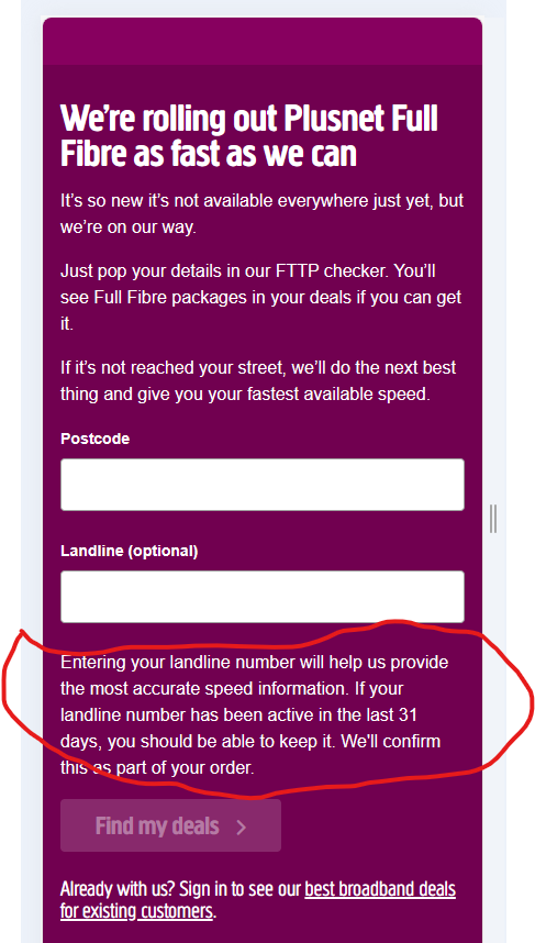 Fixed: Full fibre phone lines - Plusnet Community