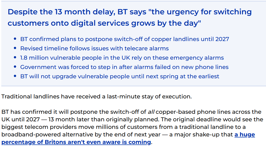 Fixed: UK copper landline switch off - Plusnet Community