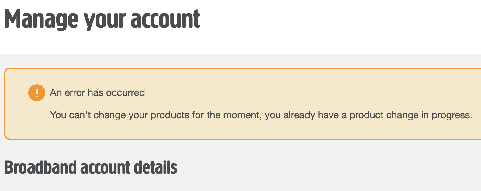 Fixed: Account Management: An error has occurred? - Plusnet Community