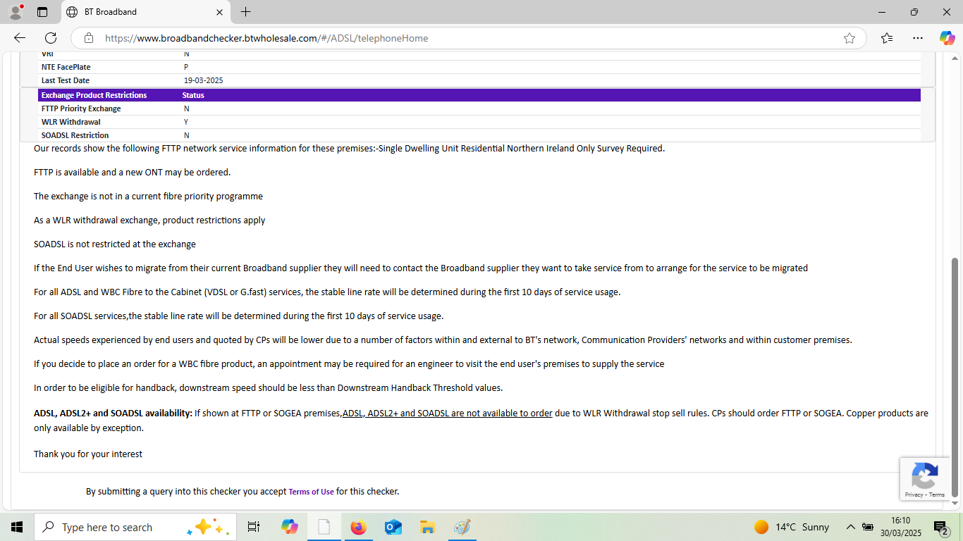 Re-contracting on existing FTTC servive - Plusnet Community