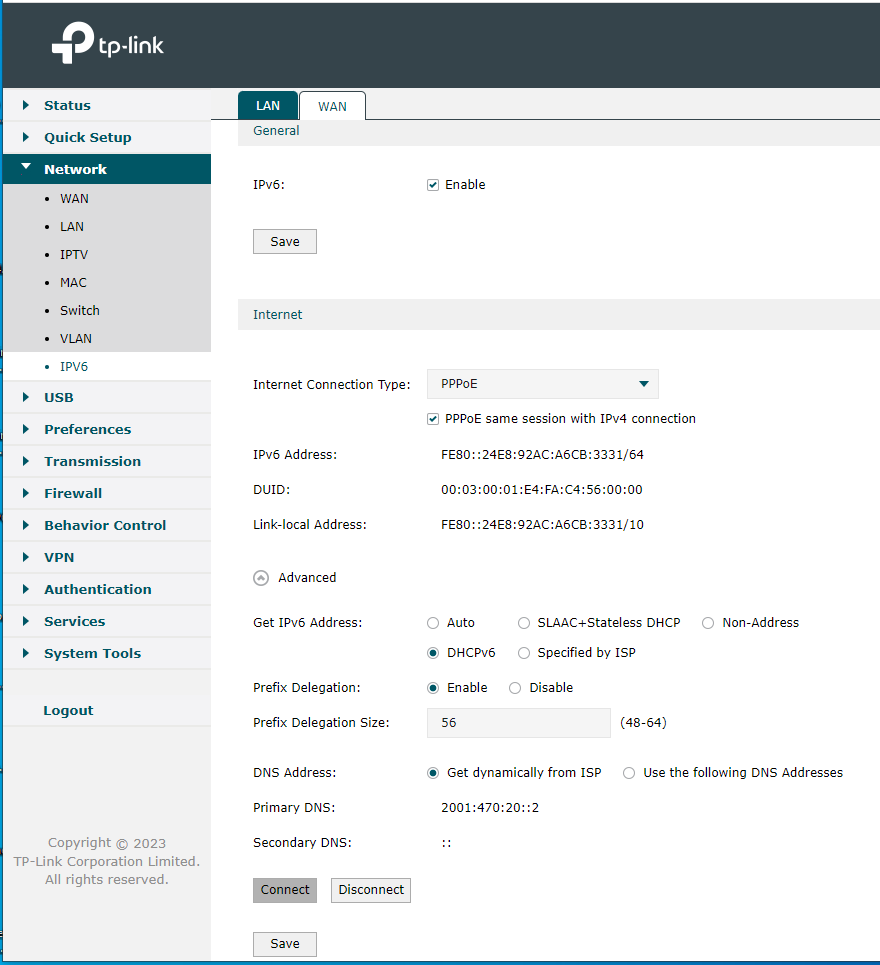 IPv6 on a TP-Link ER605 router - Plusnet Community