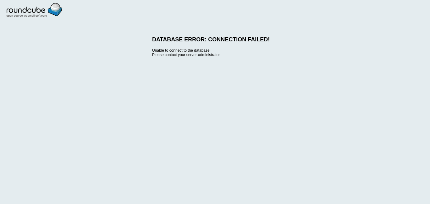 Webmail database issue - Plusnet Community